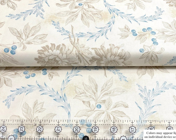 Edyta Sitar COCOA BLUE Fabric Laundry Basket Quilt 100% Cotton A-726-LB ...