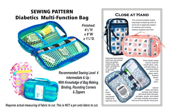 PATTERN SEWING DIABETIC Medical Supply Carrying Case Bag - Etsy