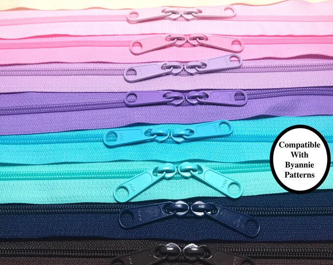YKK Zipper Long Pull Pastel Sampler Pack Available in 18 and 30 Inch ...