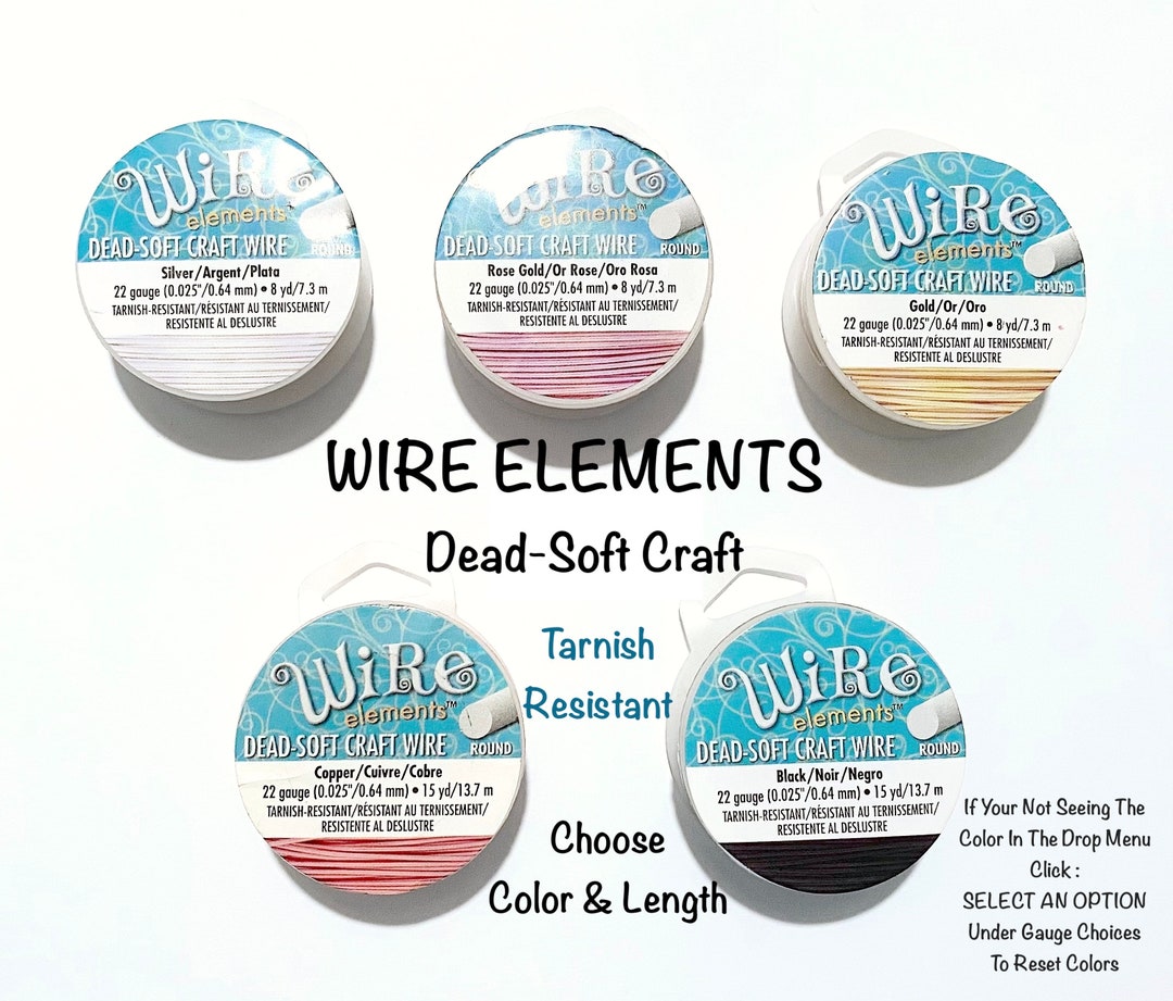 Tarnish Resistant Crafting Wire: Dead-soft Round Wire - Choose Color ...