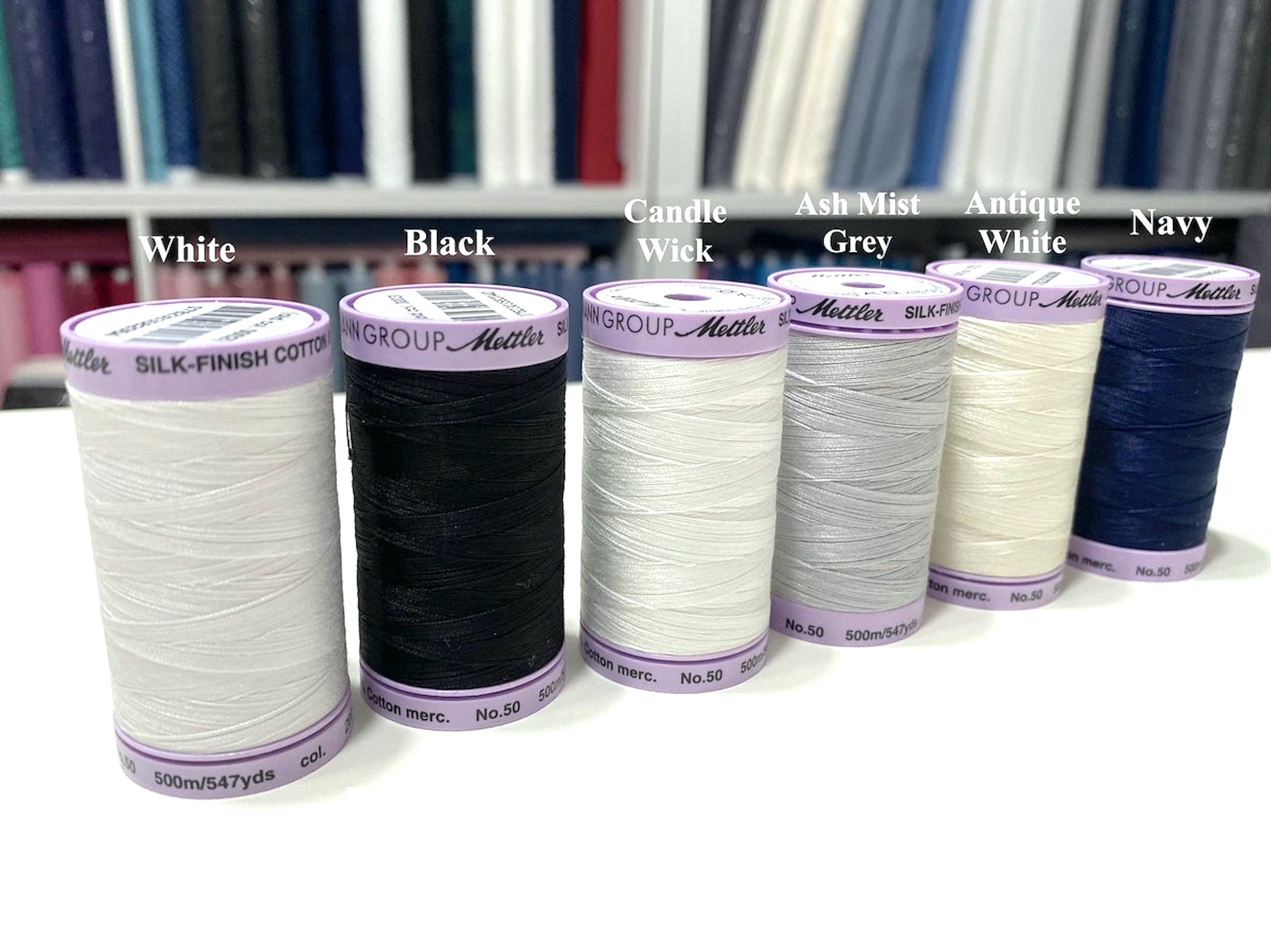 50WT METTLER 500M/547YDS Cotton Threads W Silk Finish Sewing - Etsy UK
