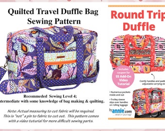 SEWING Pattern Quilted Travel Duffle Bag 2.1 newest Version Sewing ...
