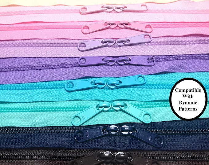 YKK Handbag Zippers- Your Choice of Color - 4.5 Long Pull Purse Zippers ...