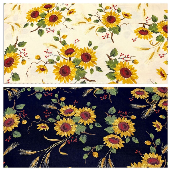 Sunflower Fabric - Etsy
