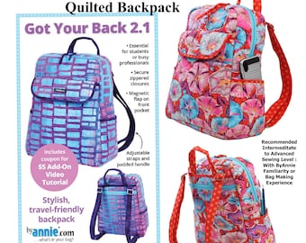 SEWING Pattern Quilted Travel Duffle Bag 2.1 newest Version Sewing Level 4 W Quilting Pls Red ...