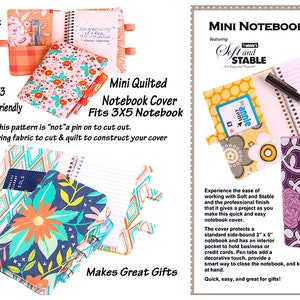 PATTERN Quilted Mini Notebook SEWING Level 2/3 Please See All Photos ...