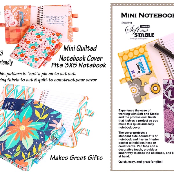 Notebook Cover Sewing Pattern - Etsy