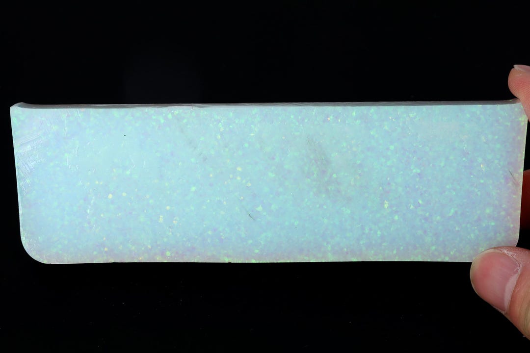 Oparex Opal 93g OLP416 Glitter Opal White Imitation Opal Block Stone ...
