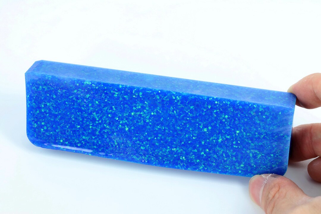 Oparex Opal 101g OLP405 Glitter Opal Blue Imitation Opal Block Stone ...