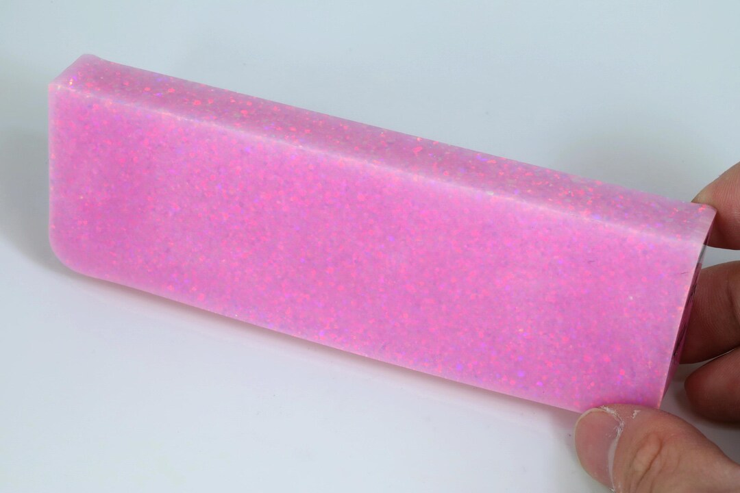 Oparex Opal 104g OLP422 Glitter Opal Pink Imitation Opal Block Stone ...