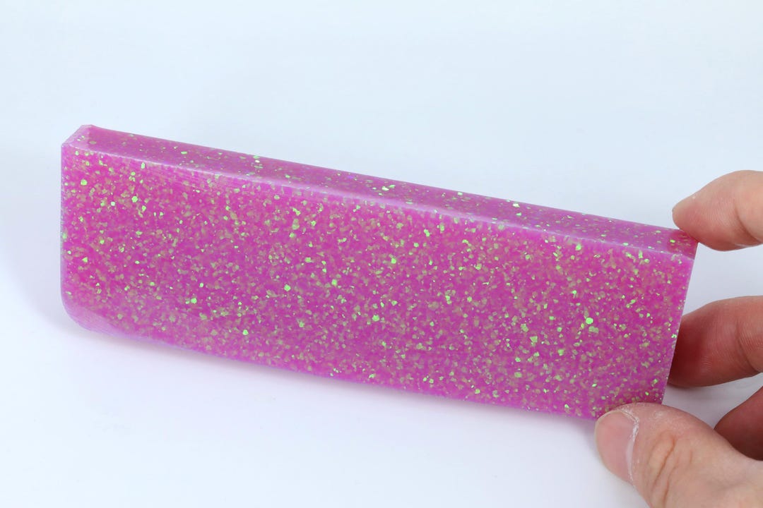 Oparex Opal 101g OLP409 Glitter Opal Purple Imitation Opal Block Stone ...