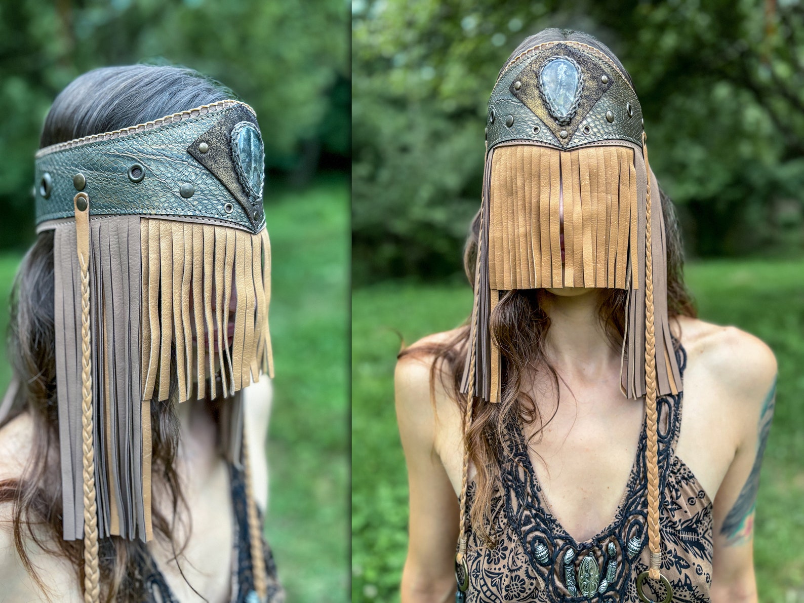 Shaman's Headdress, Ceremonial Hat, Ritual Mask, Unisex Headdress ...