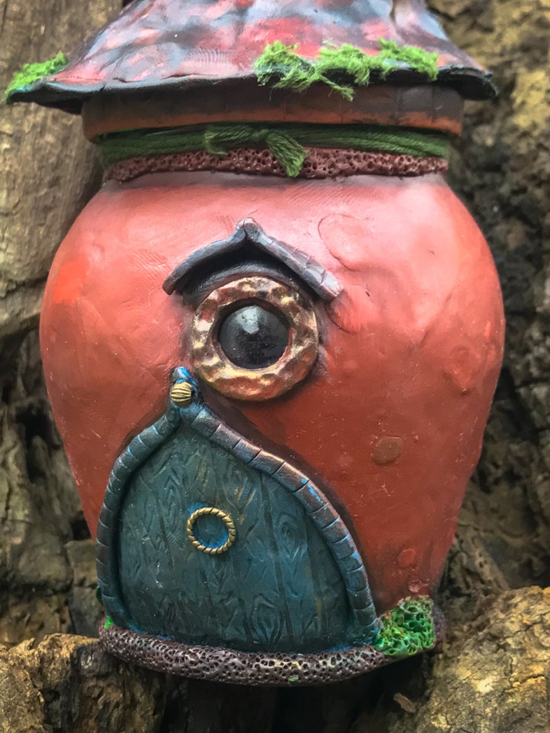 Fairy Jar House Decorative Jar Tea Jar Fimo Clay Unique - Etsy