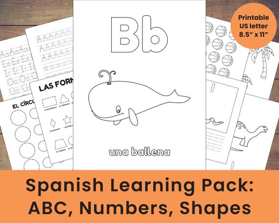 Printable Learning Activity For Kids Spanish: ABC Numbers | Etsy