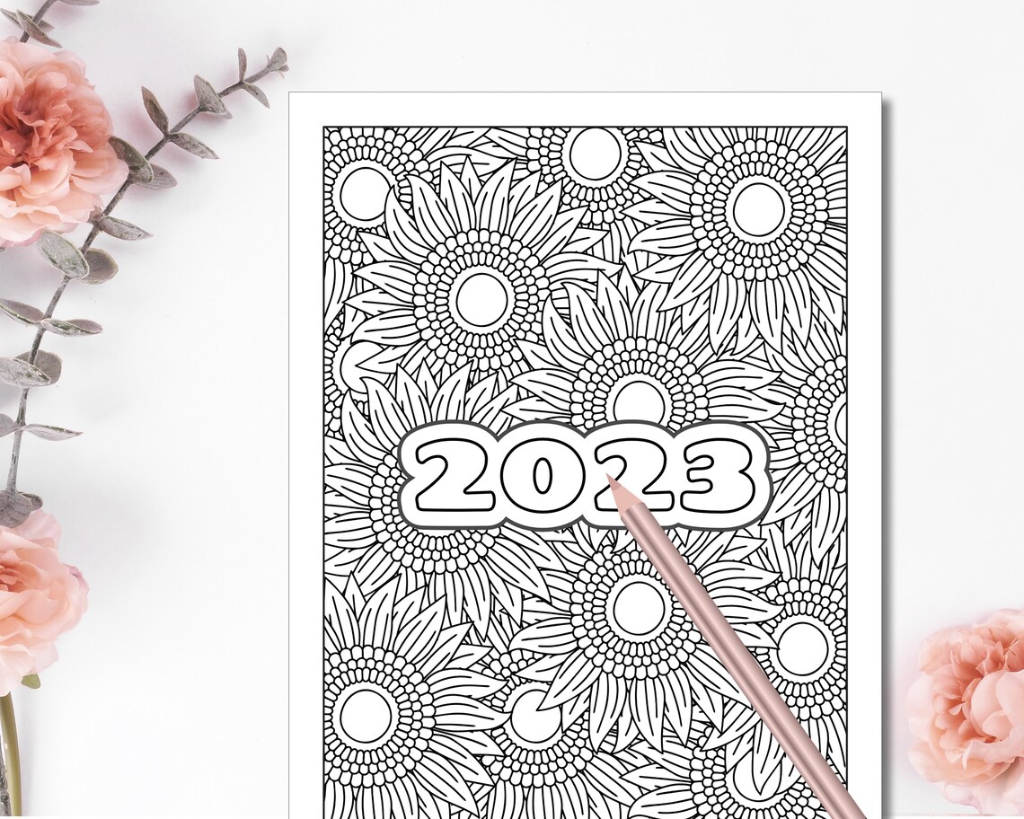 Printable 2023 Coloring Calendar Dated & Undated 1-page - Etsy Canada