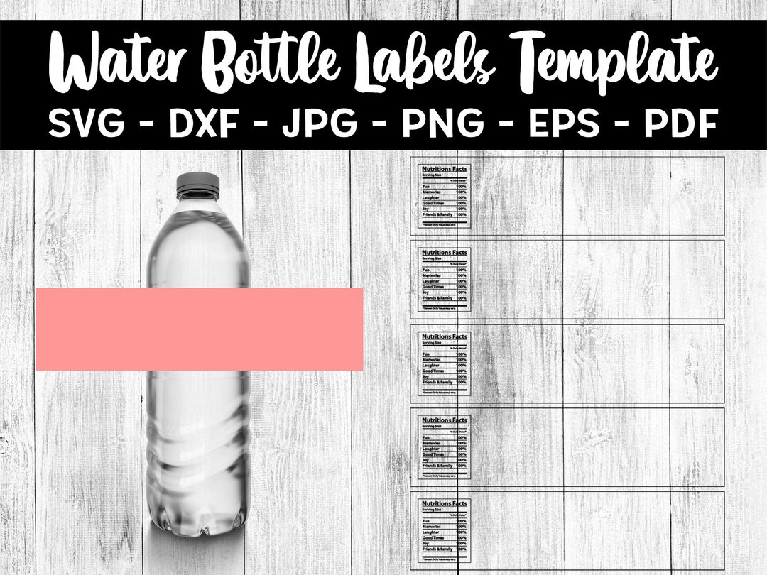 Free Water Bottle Label Svg: Free Water Bottle Svg Bundle – EVUEL