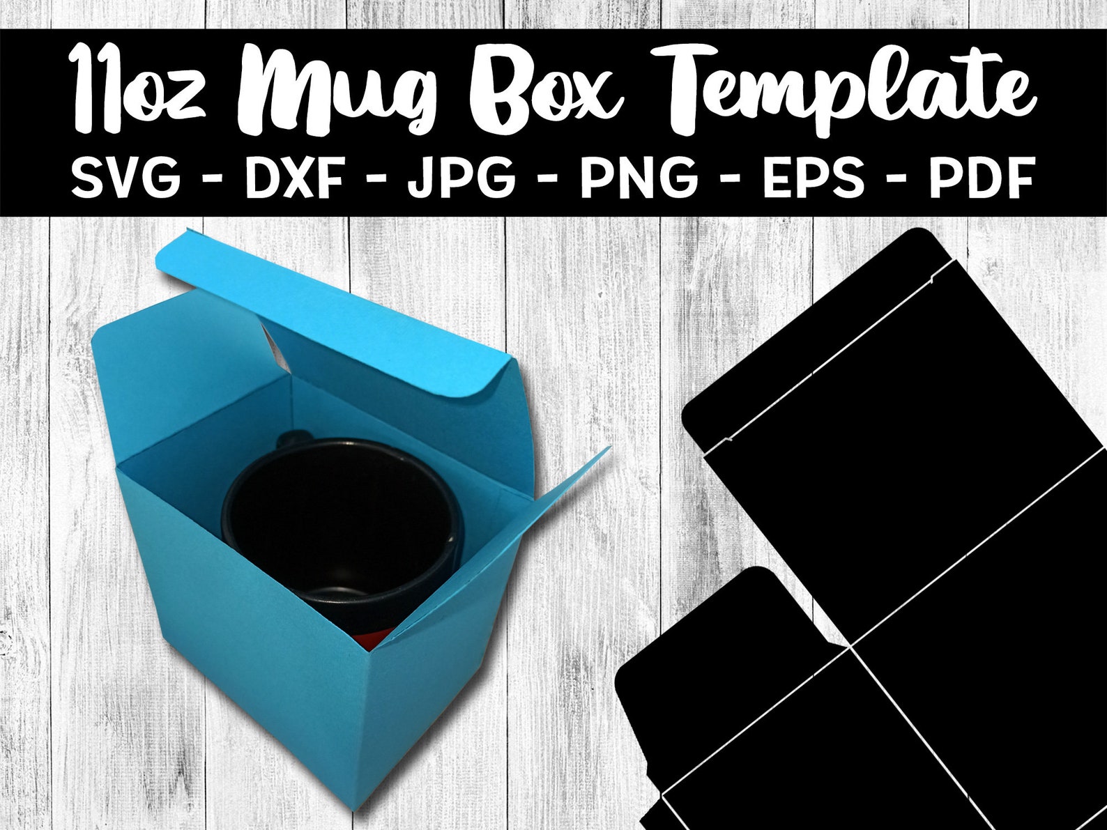 11oz Mug Box Template SVG Mug Box Template Cut Files 11oz Etsy UK