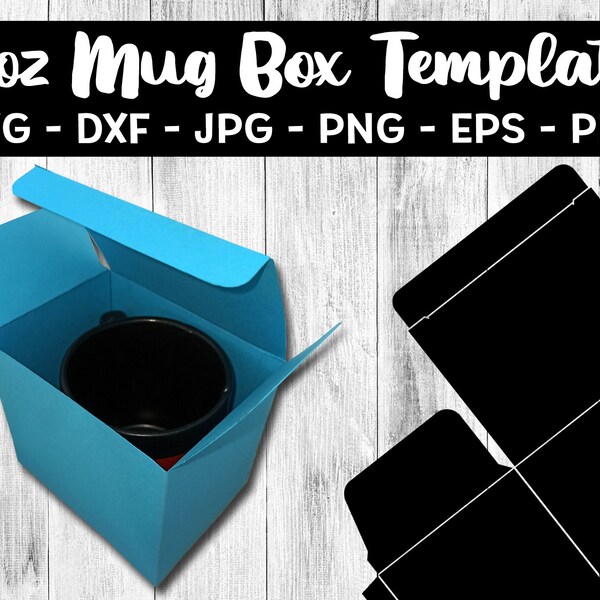 Mug Box Template - Etsy