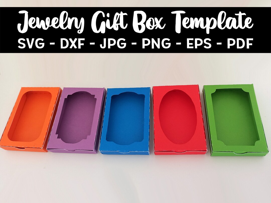 Jewelry Gift Box Template SVG, Earring Gift Box SVG, Jewellery ...