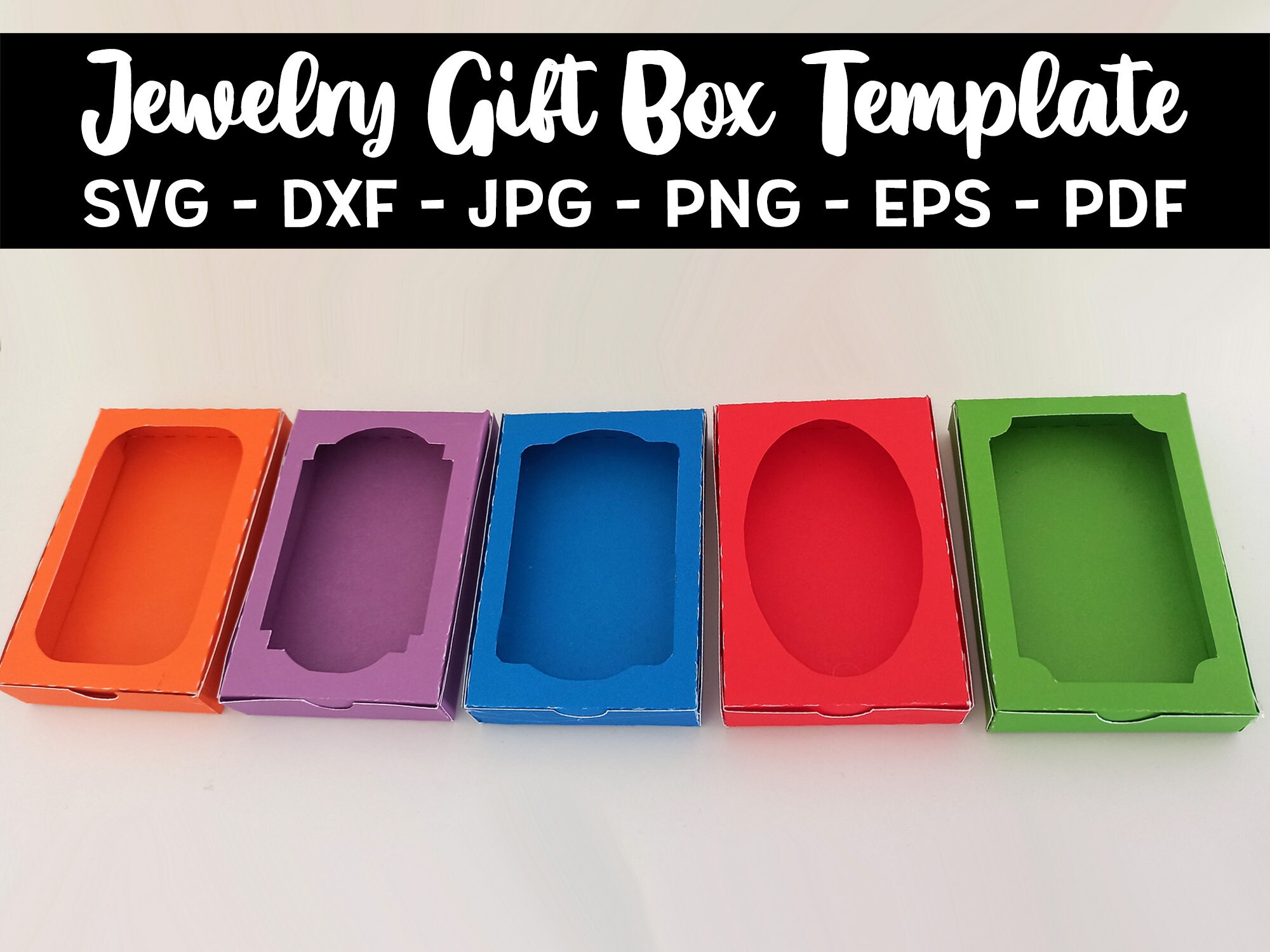 Jewelry Gift Box Template SVG Earring Gift Box SVG Jewellery - Etsy