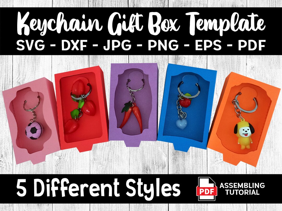 Keychain Box SVG Keychain Display Box Svg Keychain - Etsy México