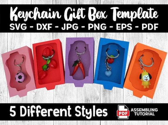 Keychain Box SVG Keychain Display Box Svg Keychain - Etsy México