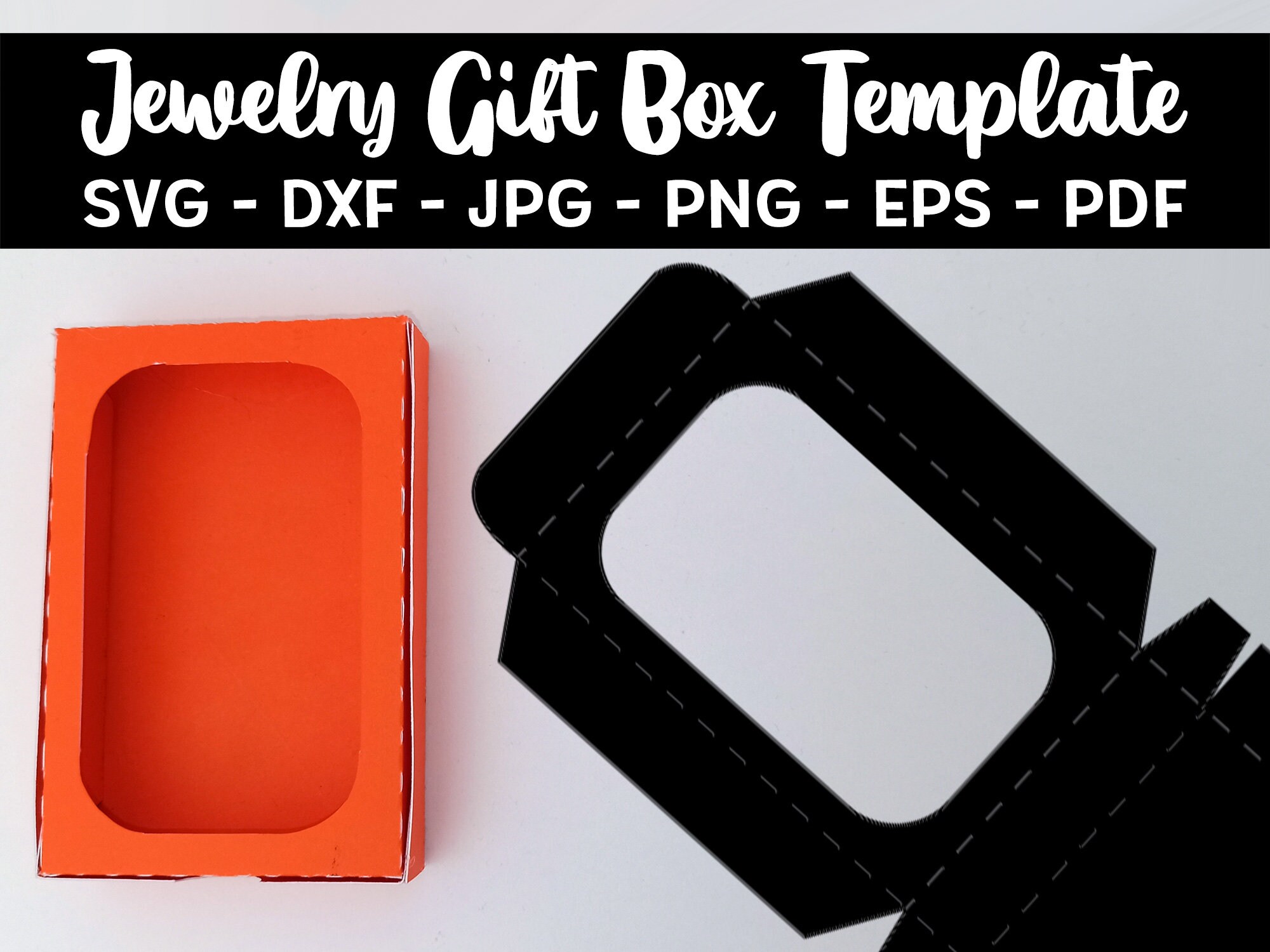 Jewelry Gift Box Template SVG Earring Gift Box SVG Jewellery - Etsy