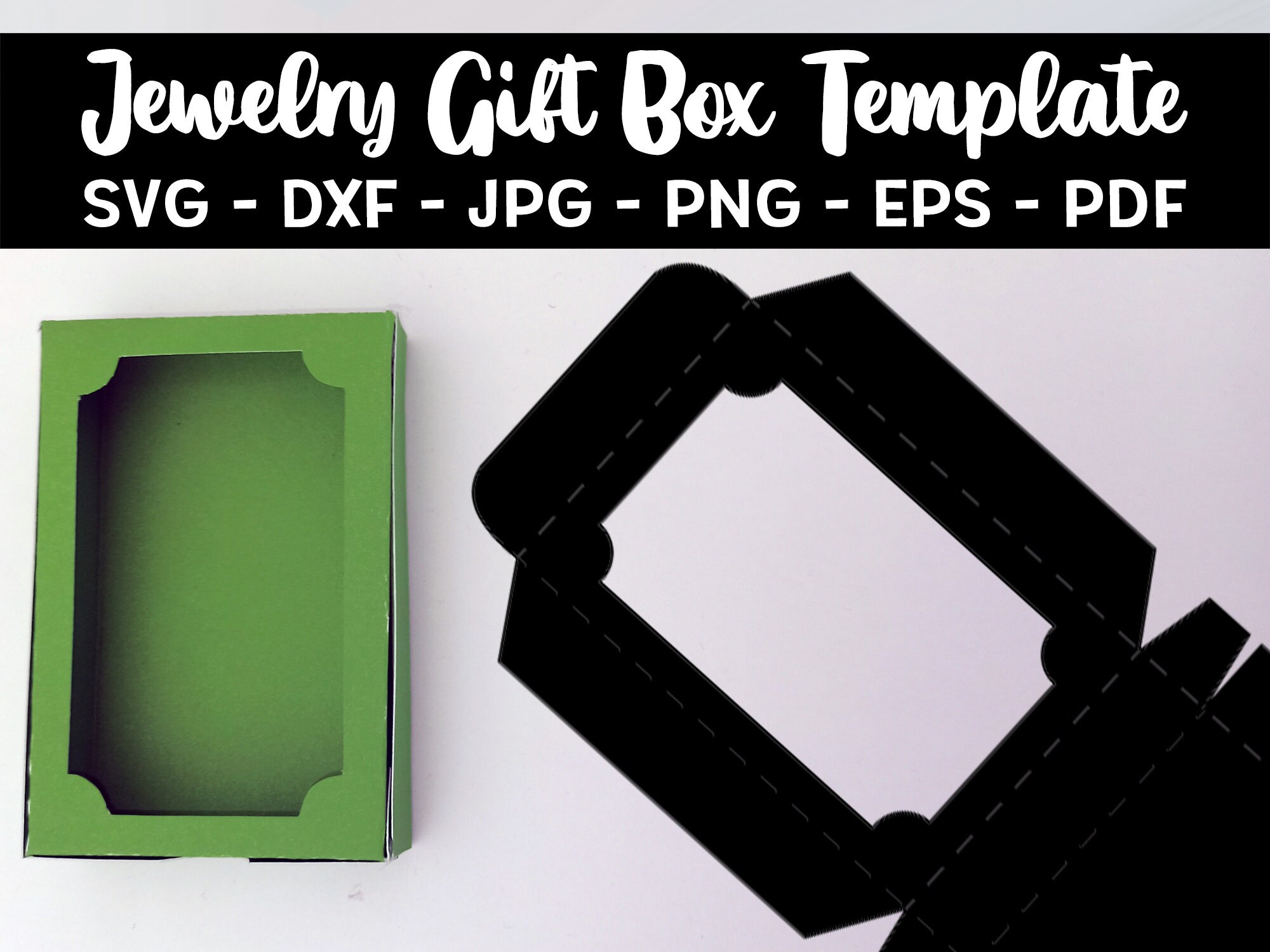 Jewelry Gift Box Template SVG Earring Gift Box SVG Jewellery - Etsy