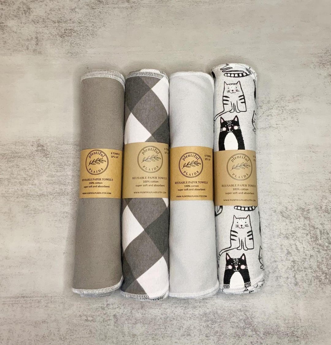 Eco-friendly Reusable Paper Towel Set - Multi Use Absorbent Cloth Wipes ...