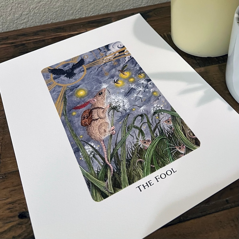 The Fool | Limited | Art Print | Tarot Cards Mouse 8x11 Art Print - Etsy
