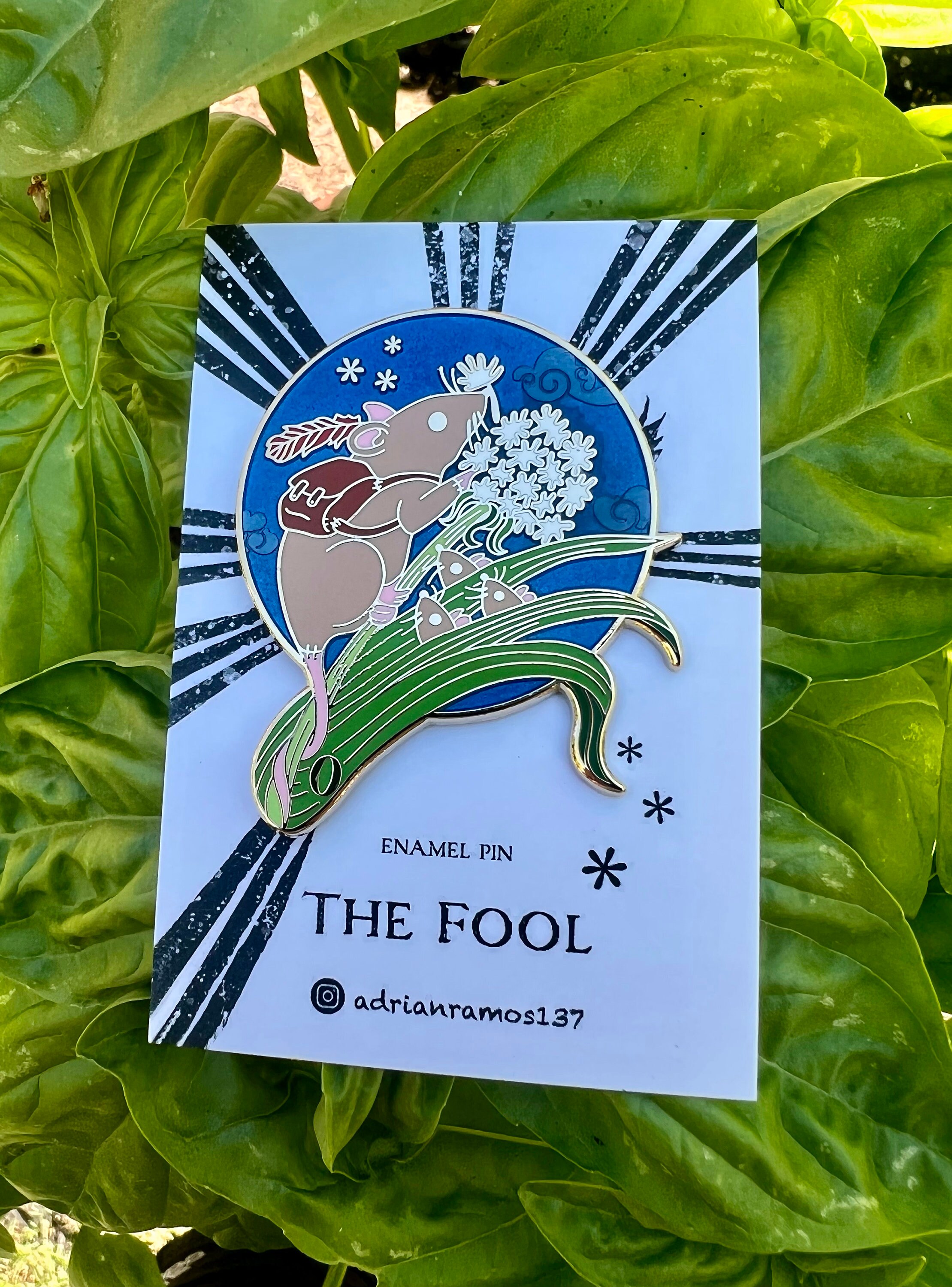 The Fool Enamel Pin Tarot Cards Mouse Hard Enamel Pin - Etsy