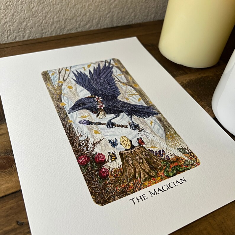 The Magician | Limited | Art Print | Tarot Cards Raven 8x11 Art Print ...