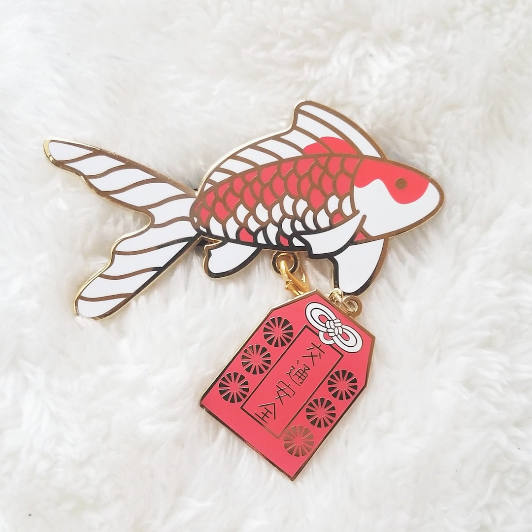 Lucky Carp Enamel Pins | Comet + Traffic Safety Omamori - Etsy