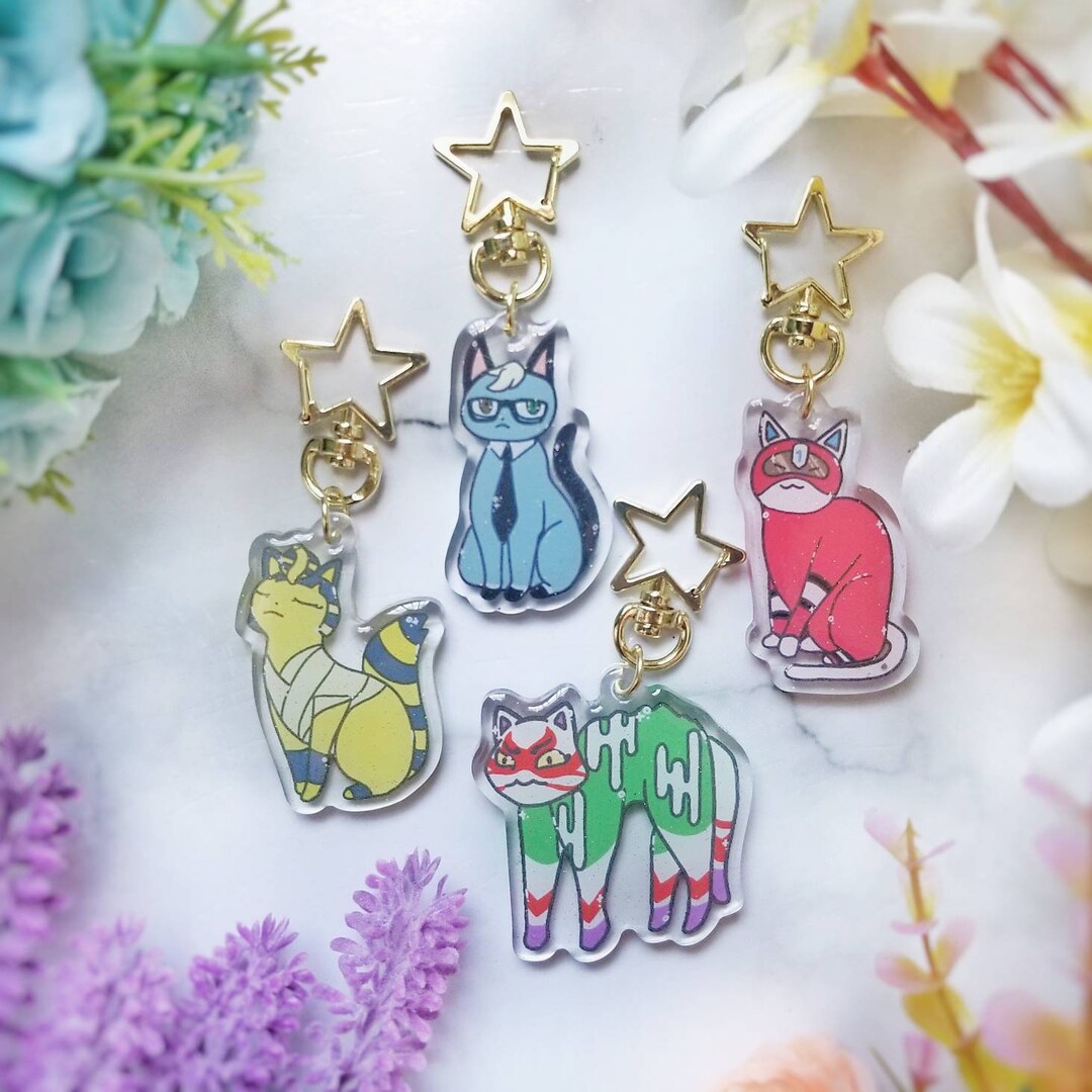 AC Cats Acrylic Charms Ankha Kabuki Kid Cat Raymond - Etsy