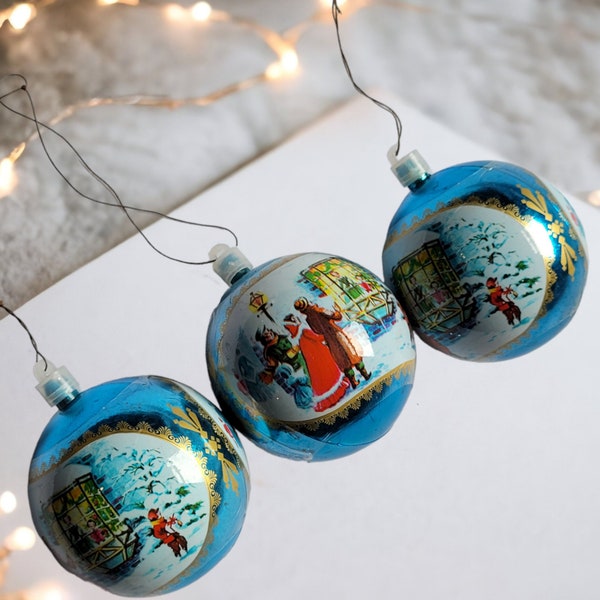 Vintage Christmas Baubles - Etsy UK
