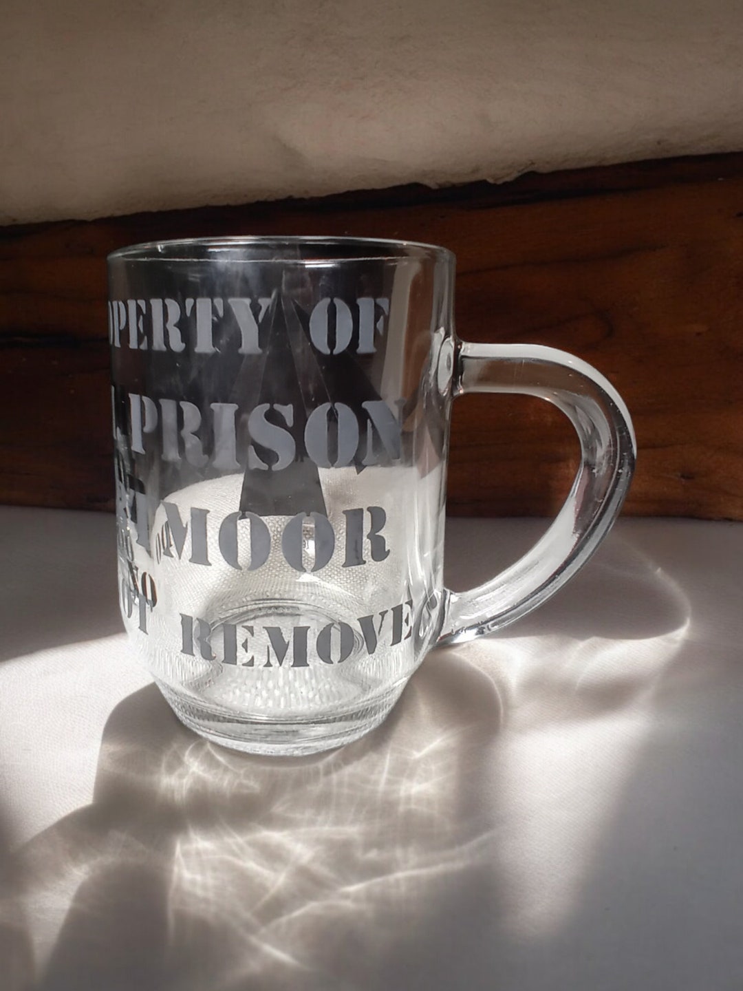 Vintage Dartmoor Prison Glass Mug - 'not to Be Removed' - Novelty Gift ...