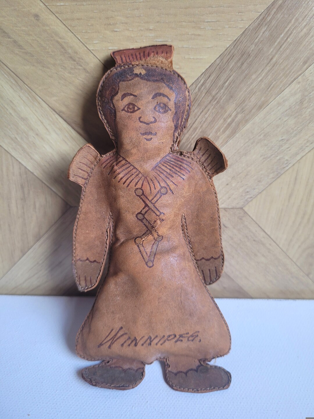 Antique Buck Skin Leather Native American Indian Doll Handmade Circa ...