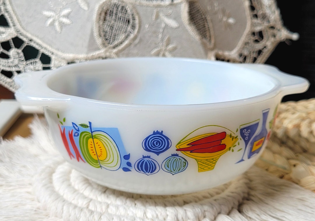 Vintage JAJ Pyrex Mini Dish, Small Oven Dish, Small Milk Glass ...