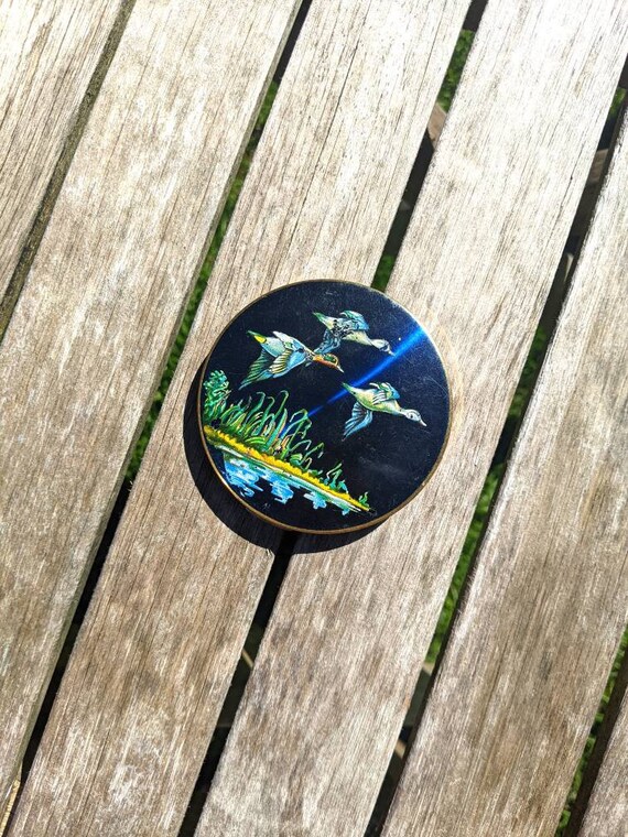 Stratton Compact Stratton Flying Ducks Powder Compact | Etsy