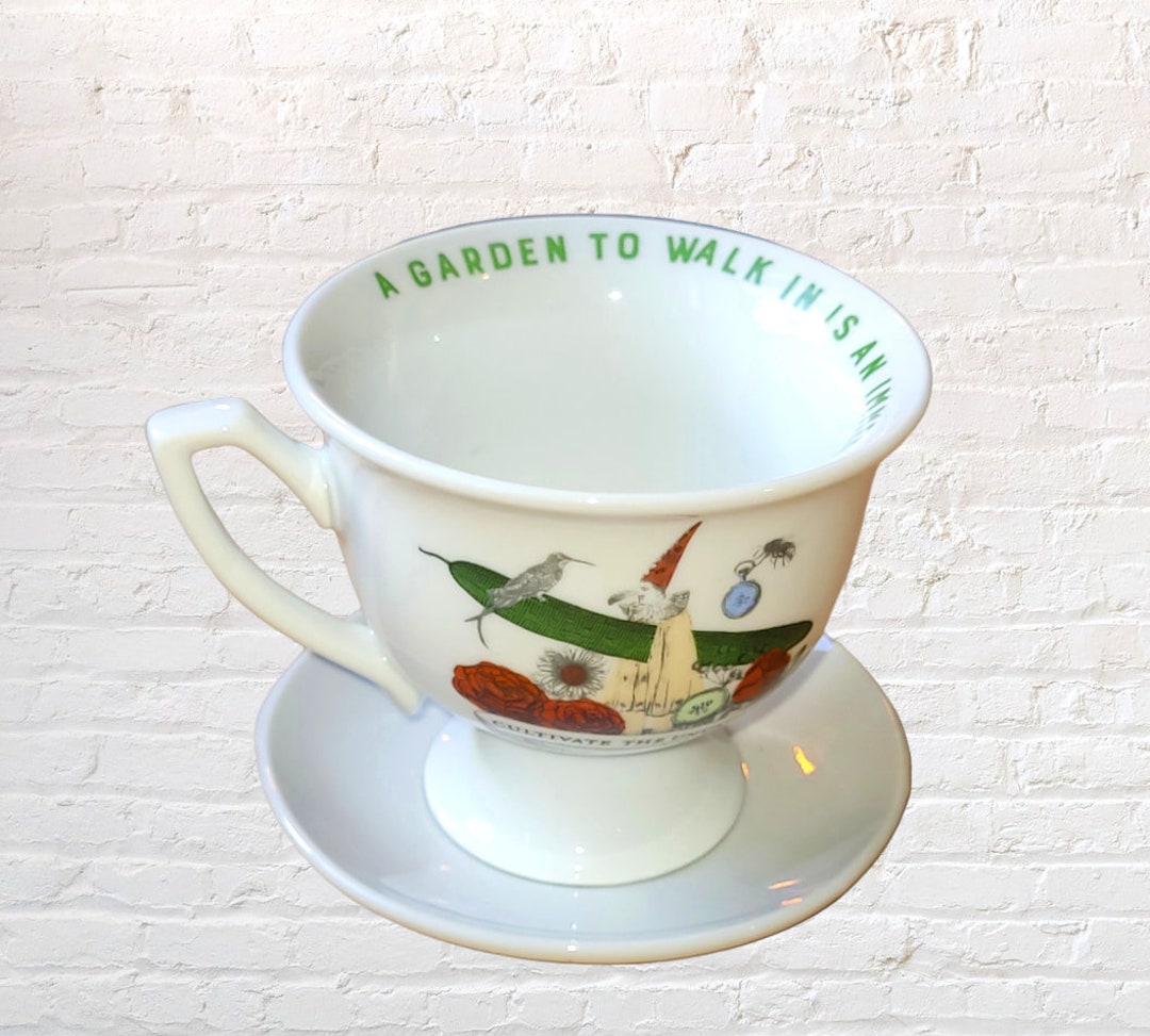 Vintage Hendricks Gin Tea Cup and Saucer Collectable "cultivate the ...