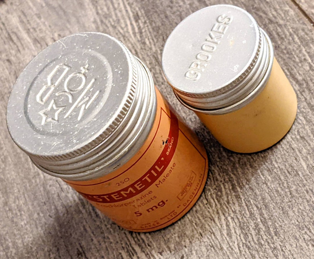 Vintage Prochlorperazine May & Baker Tablet Pot, Pill Canister, Antique ...