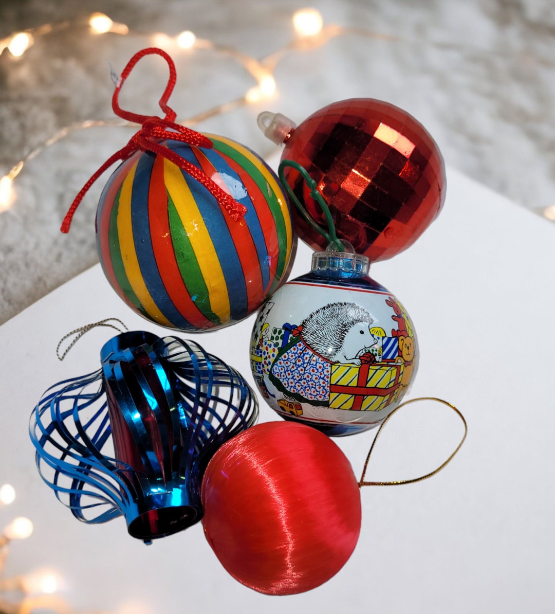 Vintage Christmas Baubles Set of Vintage Christmas Decorations Gisella ...