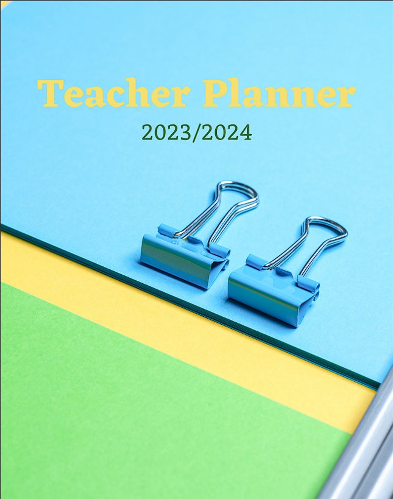 Printable Teacher Planner 2023/24 School Year Yellow - Etsy