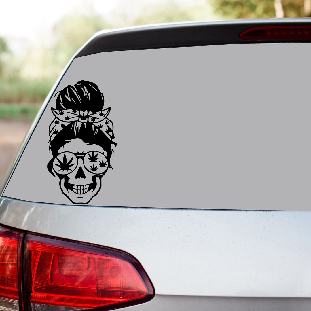 Messy Bun Weed Decal - Etsy