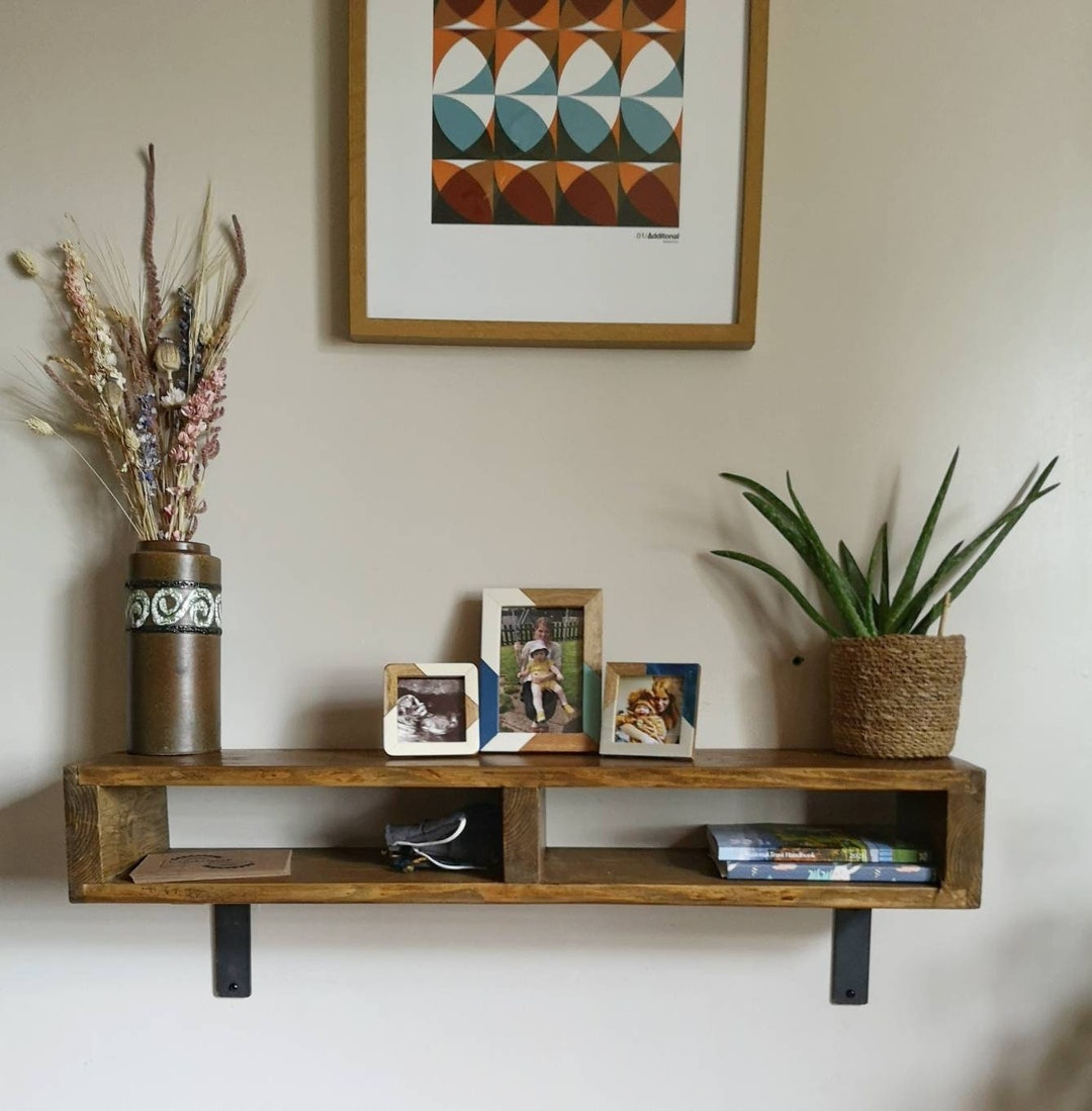 Floating Console Table With Shelf Narrow, Narrow Table With Hairpin ...