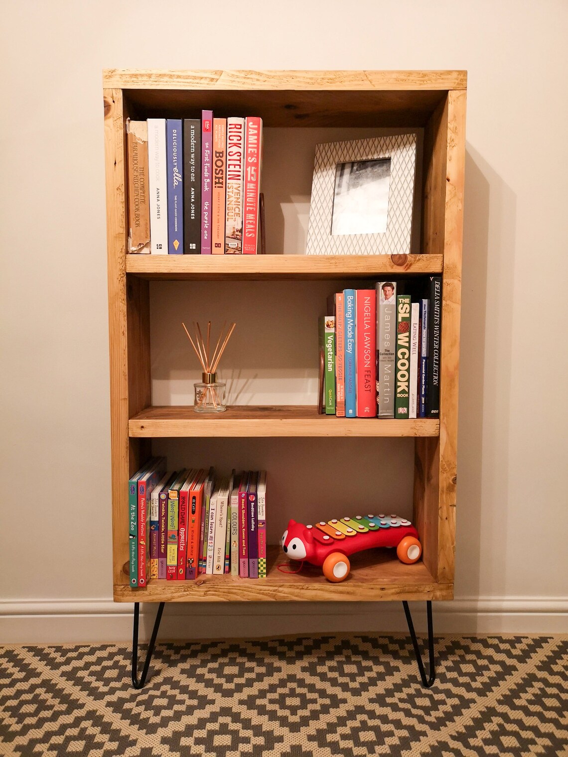 Reclaimed Wood Bookcase Scaffold Board Storage Handmade | Etsy UK