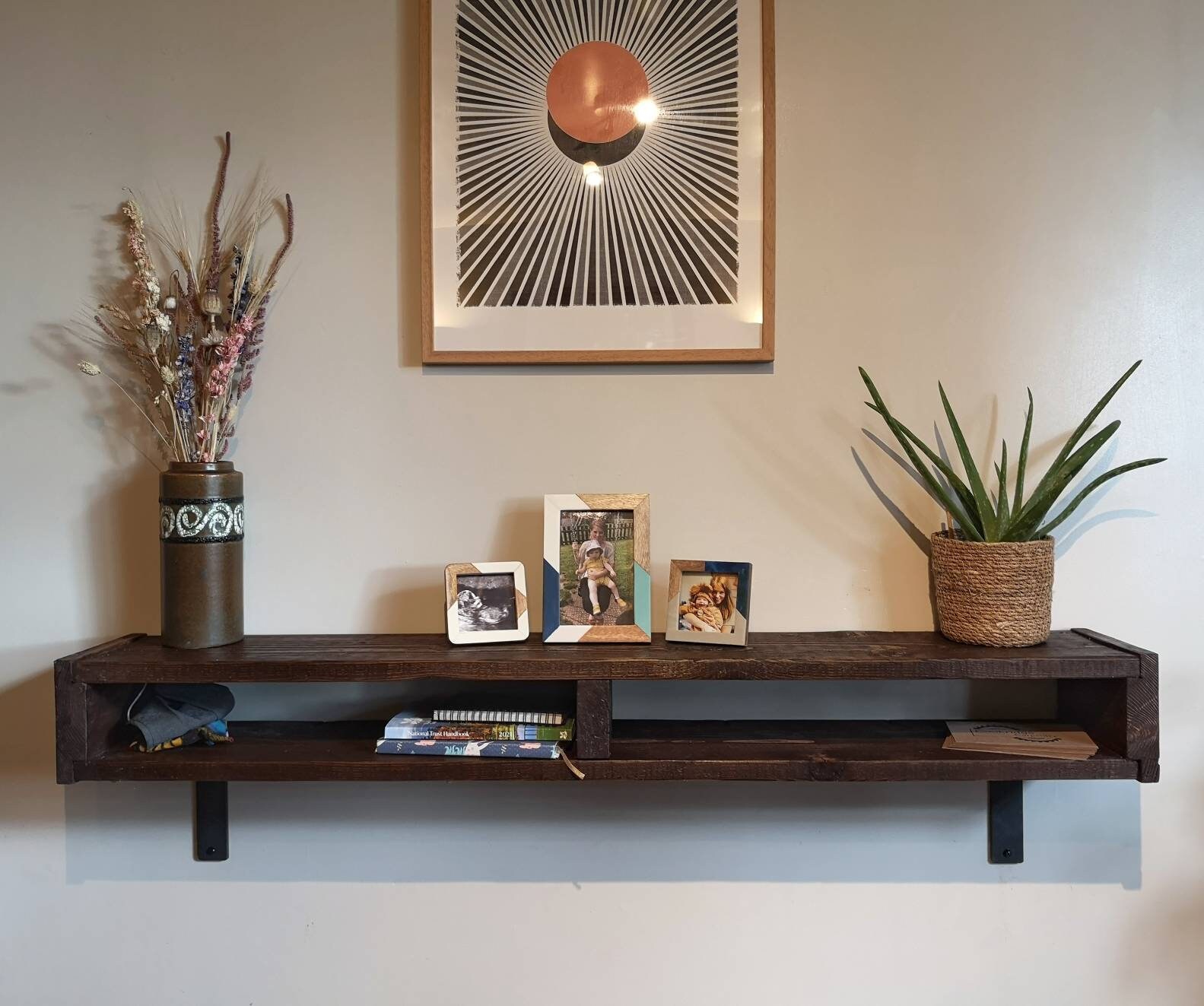 Floating Console Table With Shelf Narrow Narrow Table With - Etsy UK