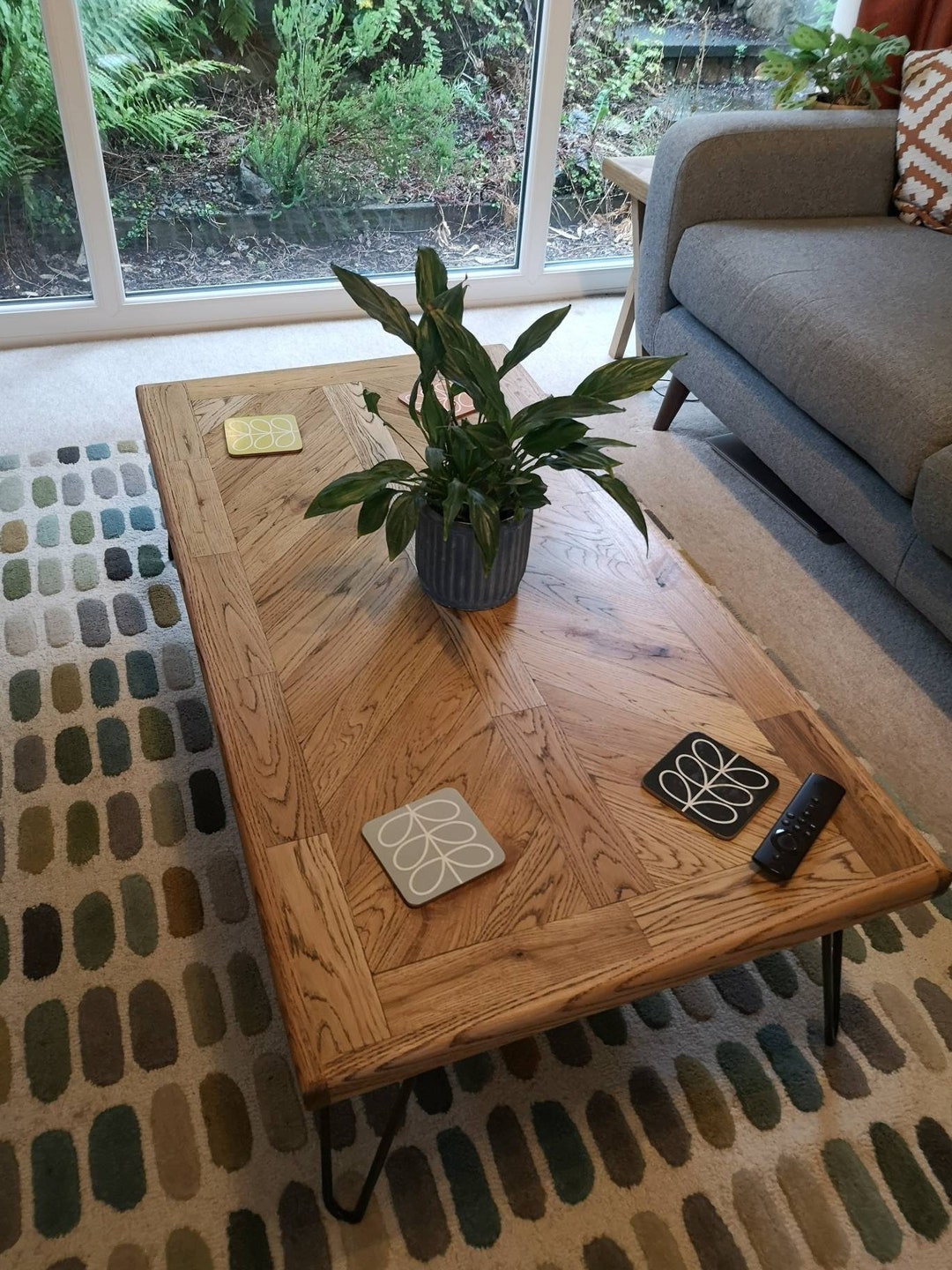 Reclaimed Wood Chevron Coffee Table Made From Reclaimed Oak ...