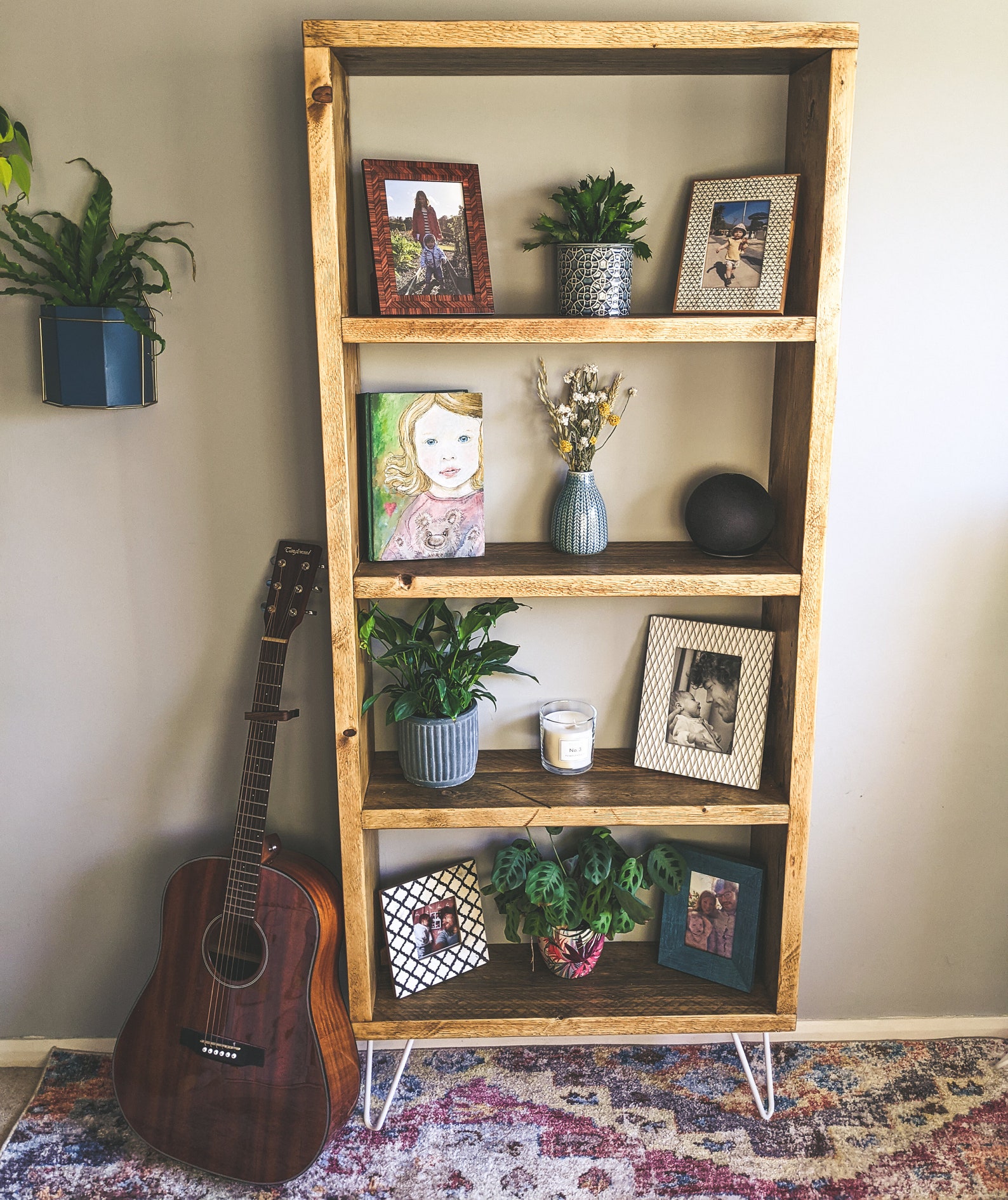 Reclaimed Wood Bookcase Scaffold Board Storage Handmade | Etsy UK
