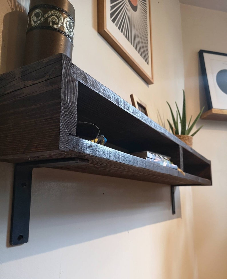 Floating Console Table With Shelf Narrow Narrow Table With - Etsy